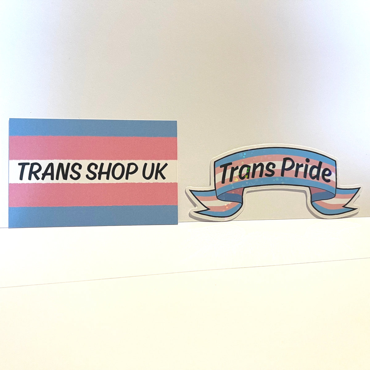 Trans Pride Ribbon Sticker – Trans Shop UK